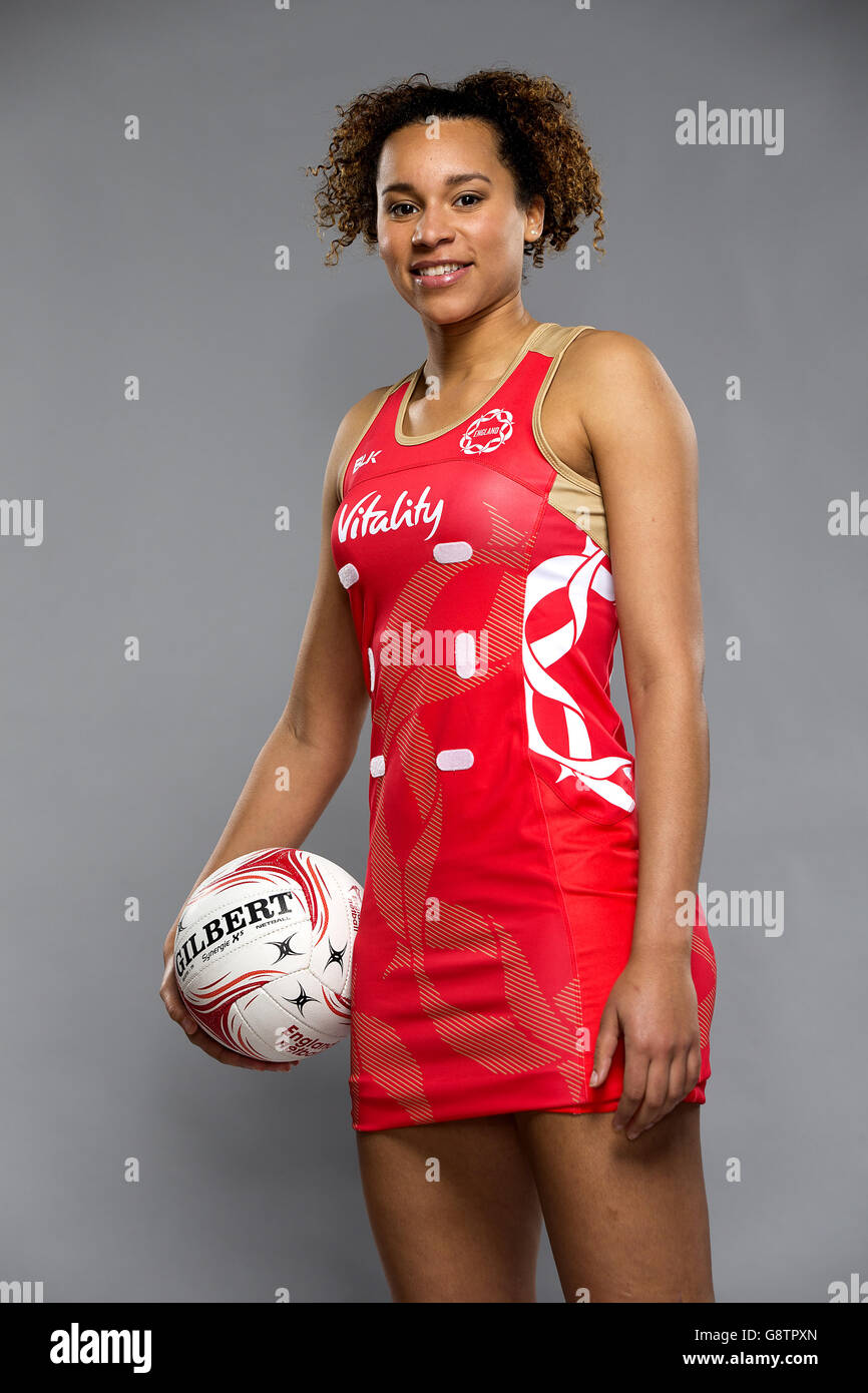 England Netball Squad Photoshoot - Loughborough University Stock Photo ...