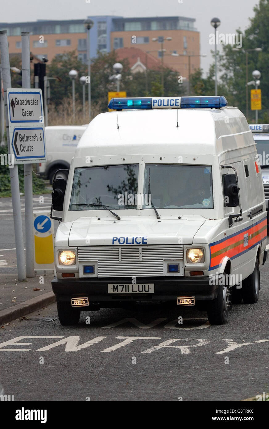 Arrives at belmarsh magistrates court in london hi-res stock ...