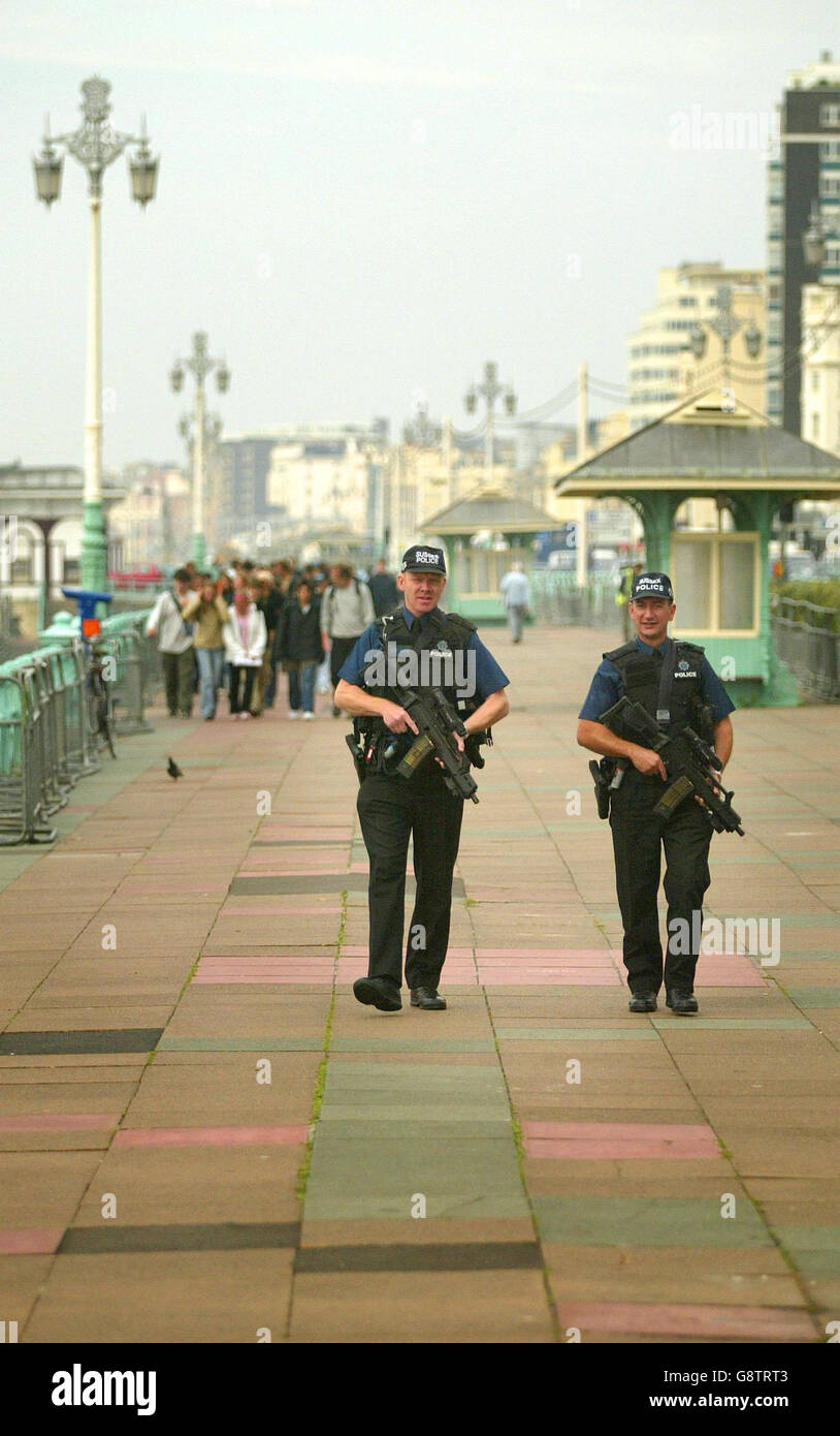 Officers from Sussex Police' Tactical Firearms Unit on Brighton ...