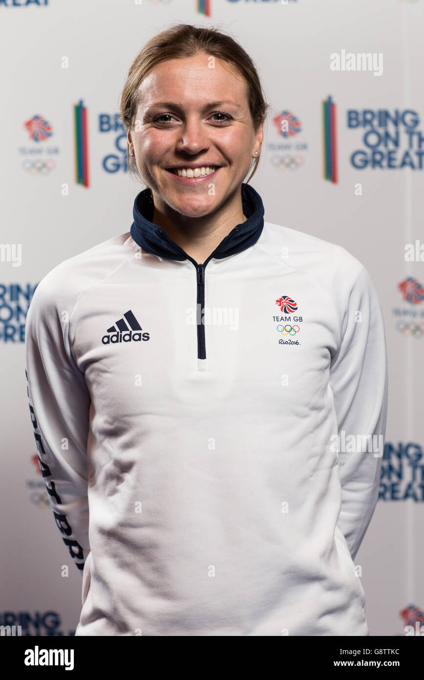 Team GB triathlete Vicky Holland during the kitting out session at the ...