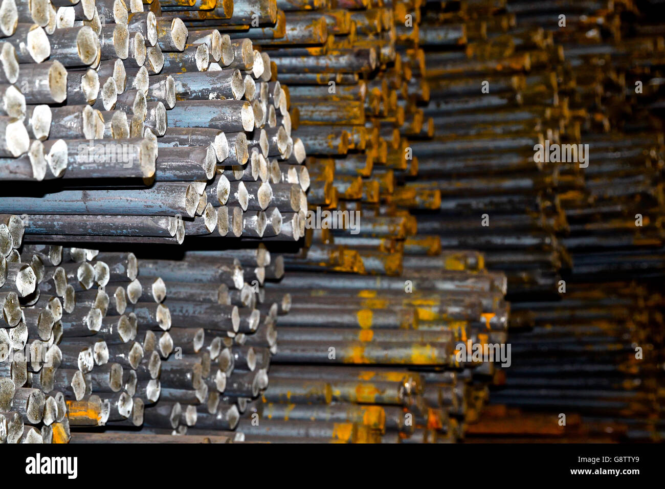 metal round billets for further processing Stock Photo - Alamy