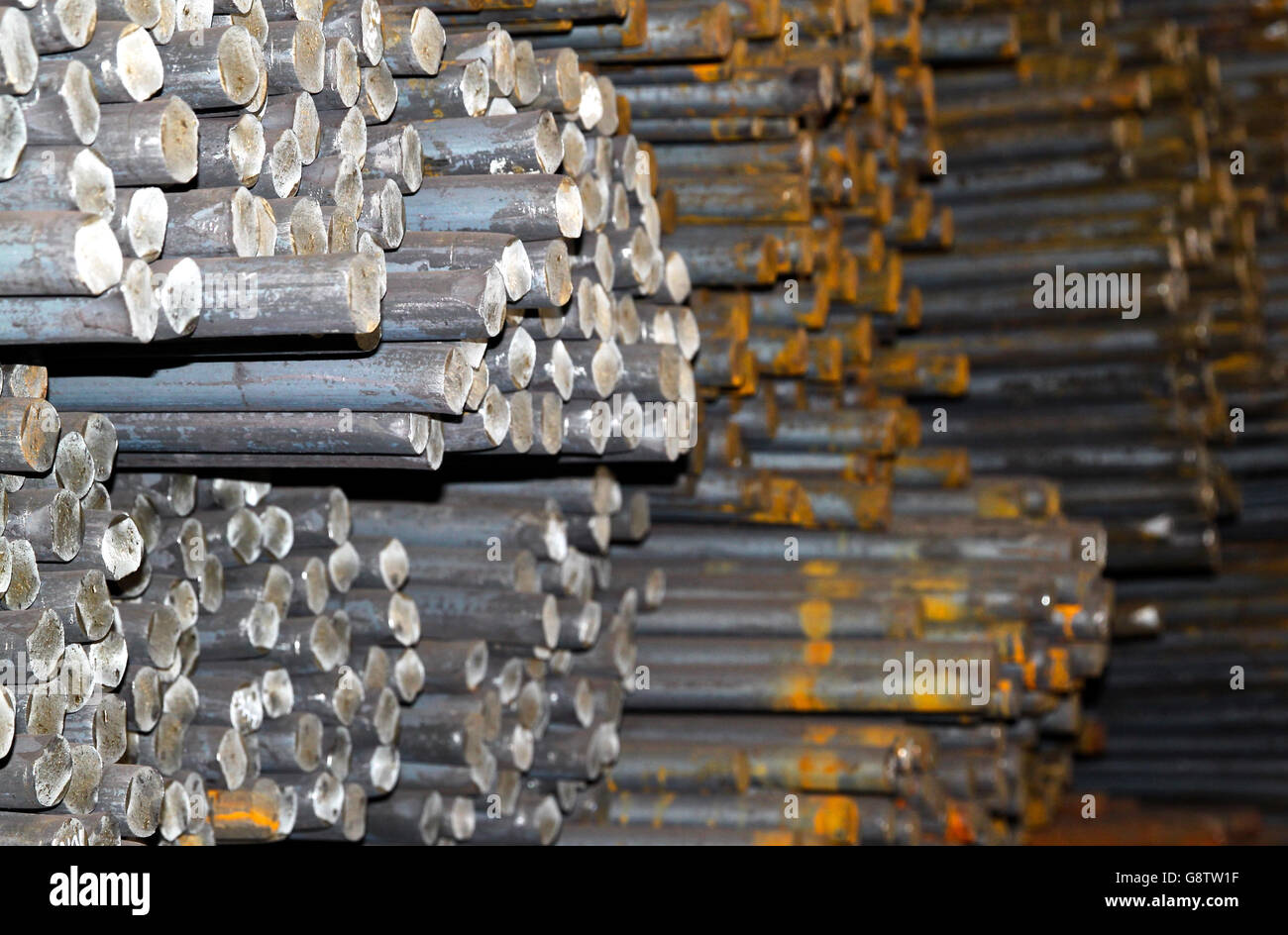 metal round billets for further processing Stock Photo - Alamy