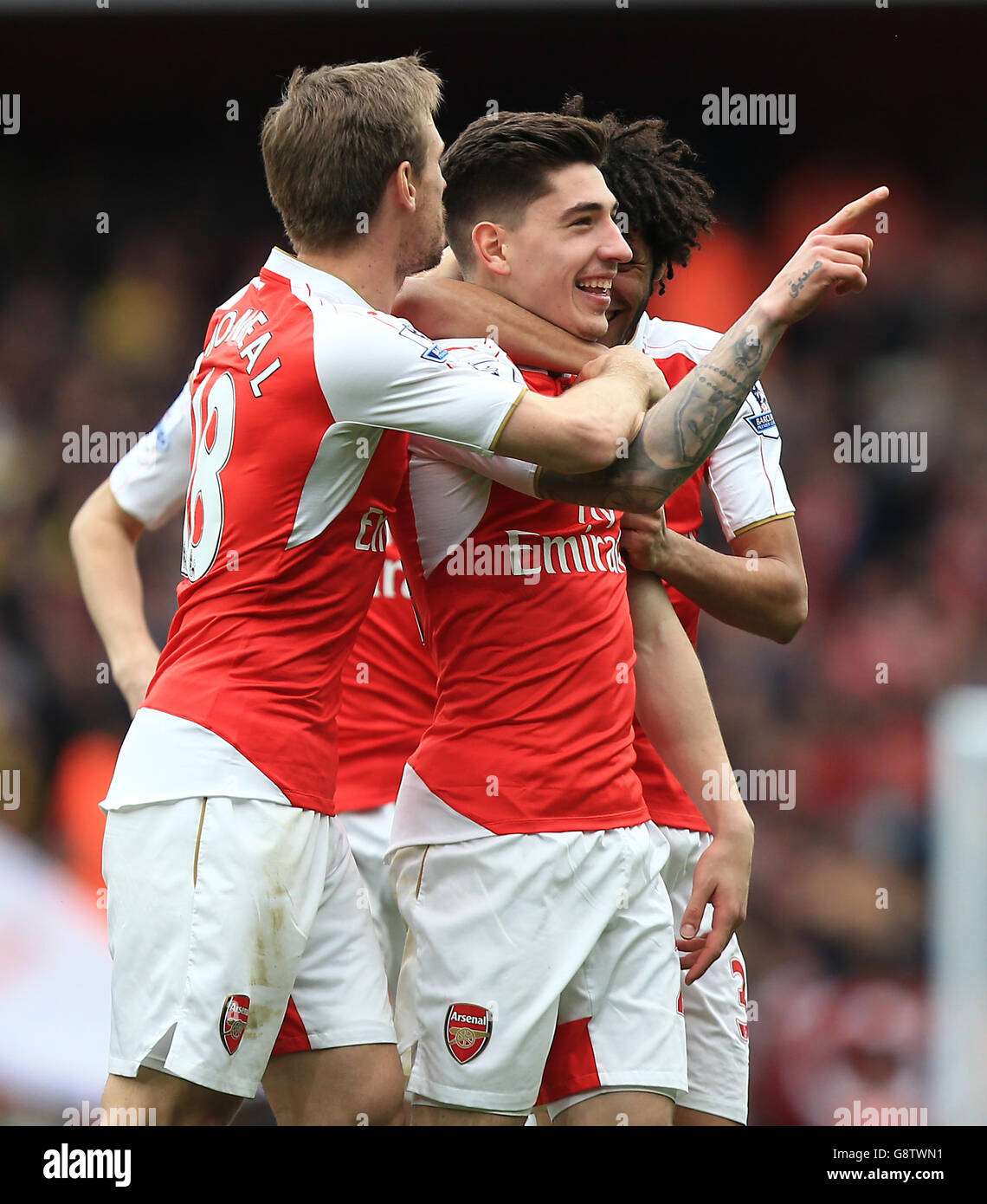 Bellerin celebrates arsenal hi-res stock photography and images - Alamy