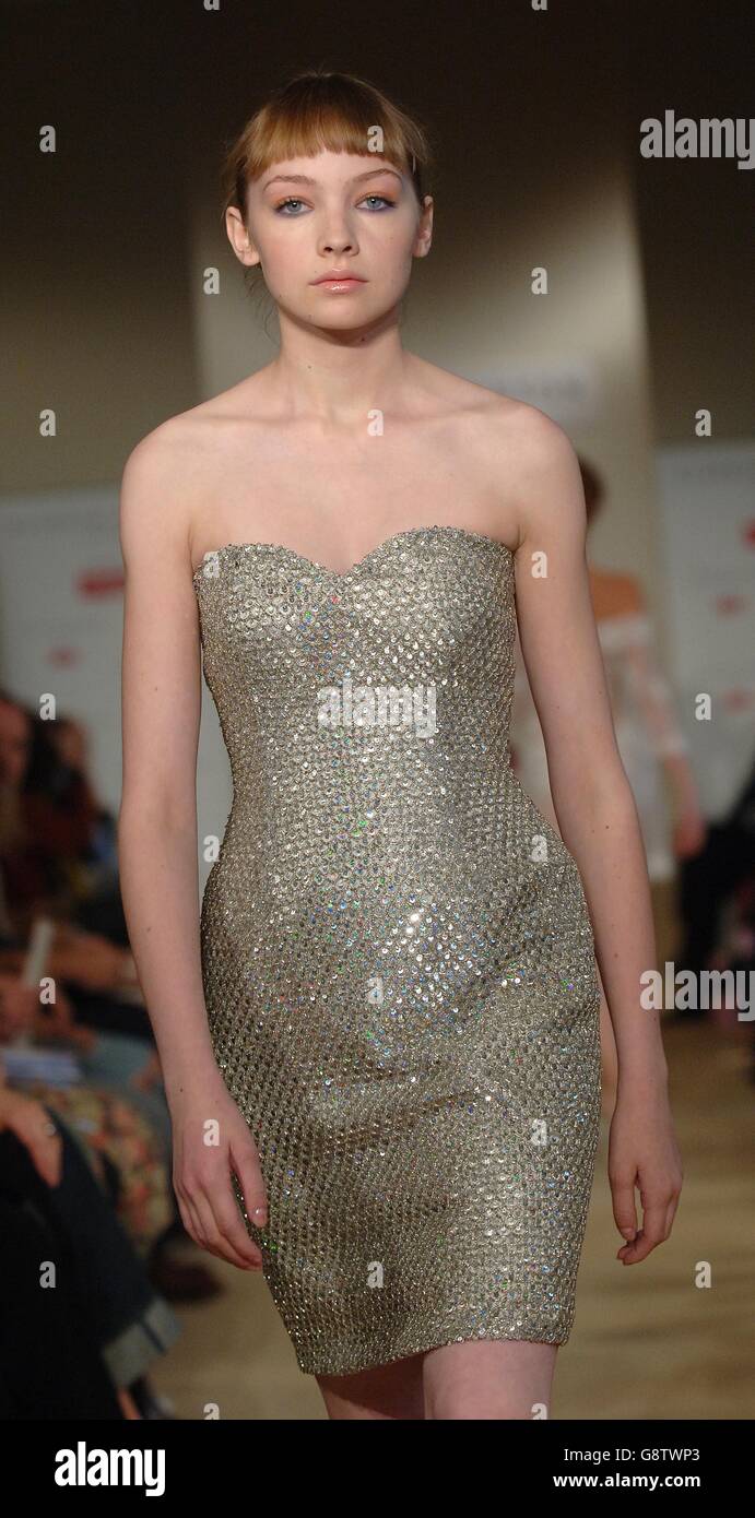 London Fashion Week. Models wear creations by designer Elspeth Gibson ...