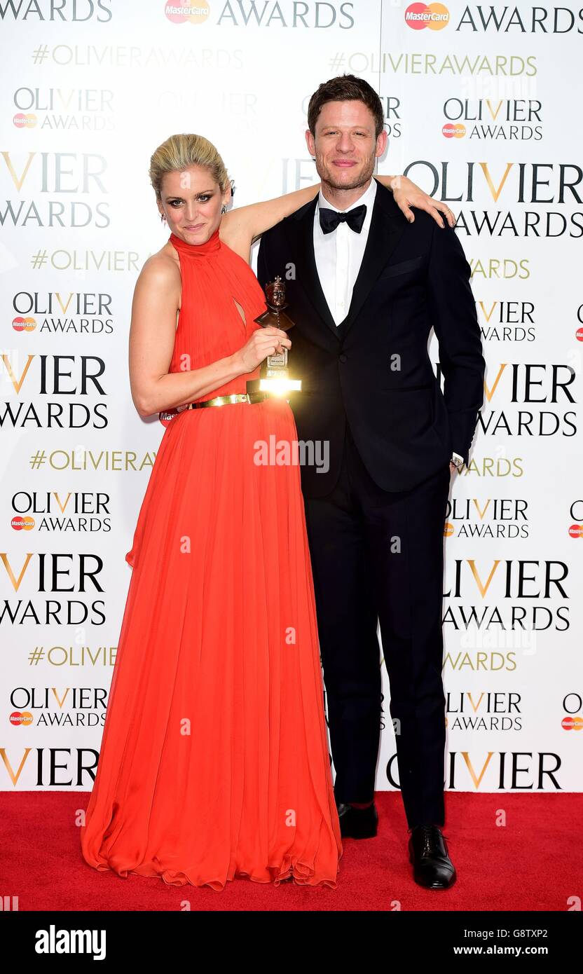 Denise Gough with the award for Best Actress for People, Places and ...