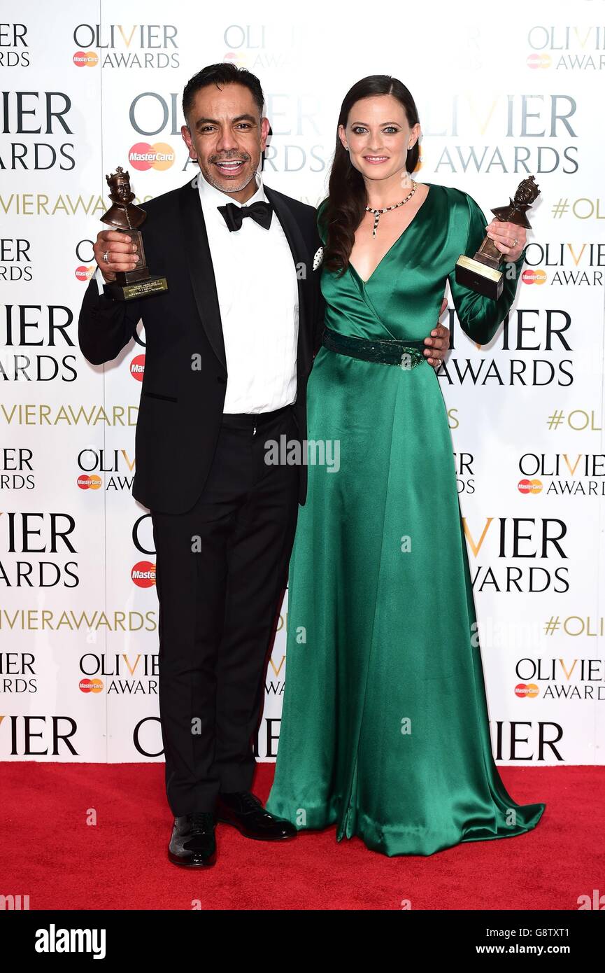 David Bedella with the award for Best Actor in a Supporting Role In a Musical for In The Heights ...