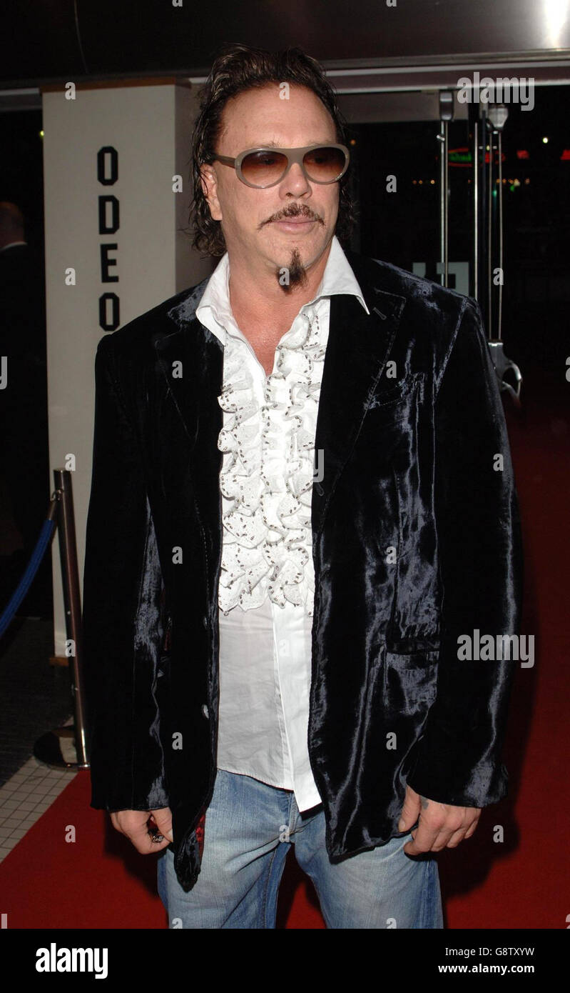 Mickey Rourke arrives at the UK premiere of 'Revolver', at the Odeon ...