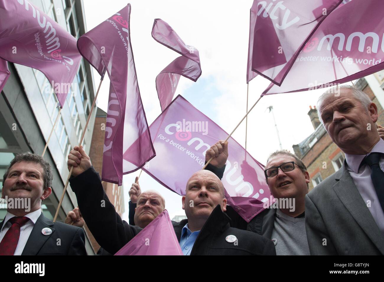 Steel union representatives and workers from across the country arrive ...