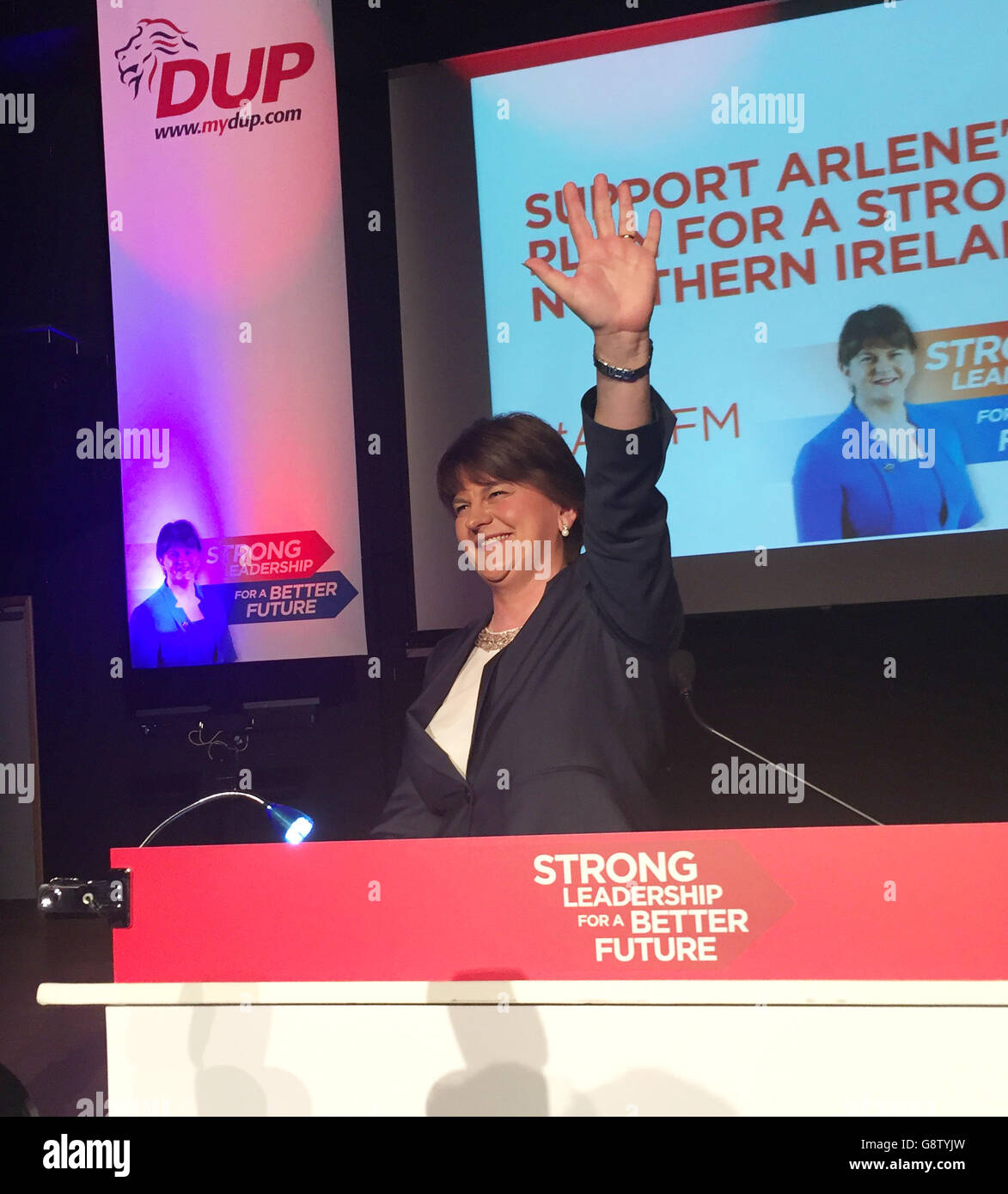 Democratic Unionist Party leader Arlene Foster launches her first ...