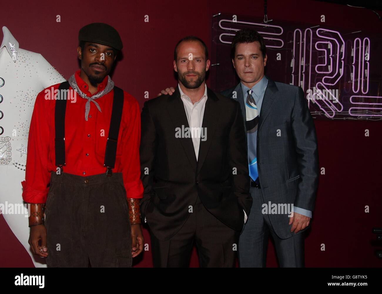 Stars of new film 'Revolver', Andre Benjamin (L), Jason Statham and Ray ...