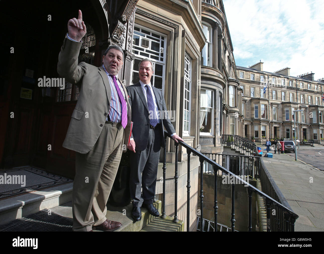 David Coburn (left) Member of the European Parliament for the Scotland ...