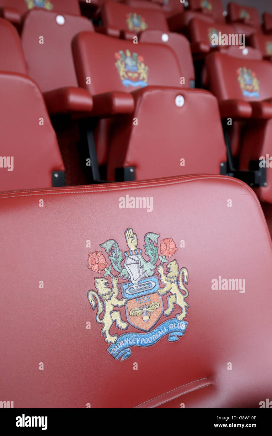 A general view of seating at turf moor hi-res stock photography and ...
