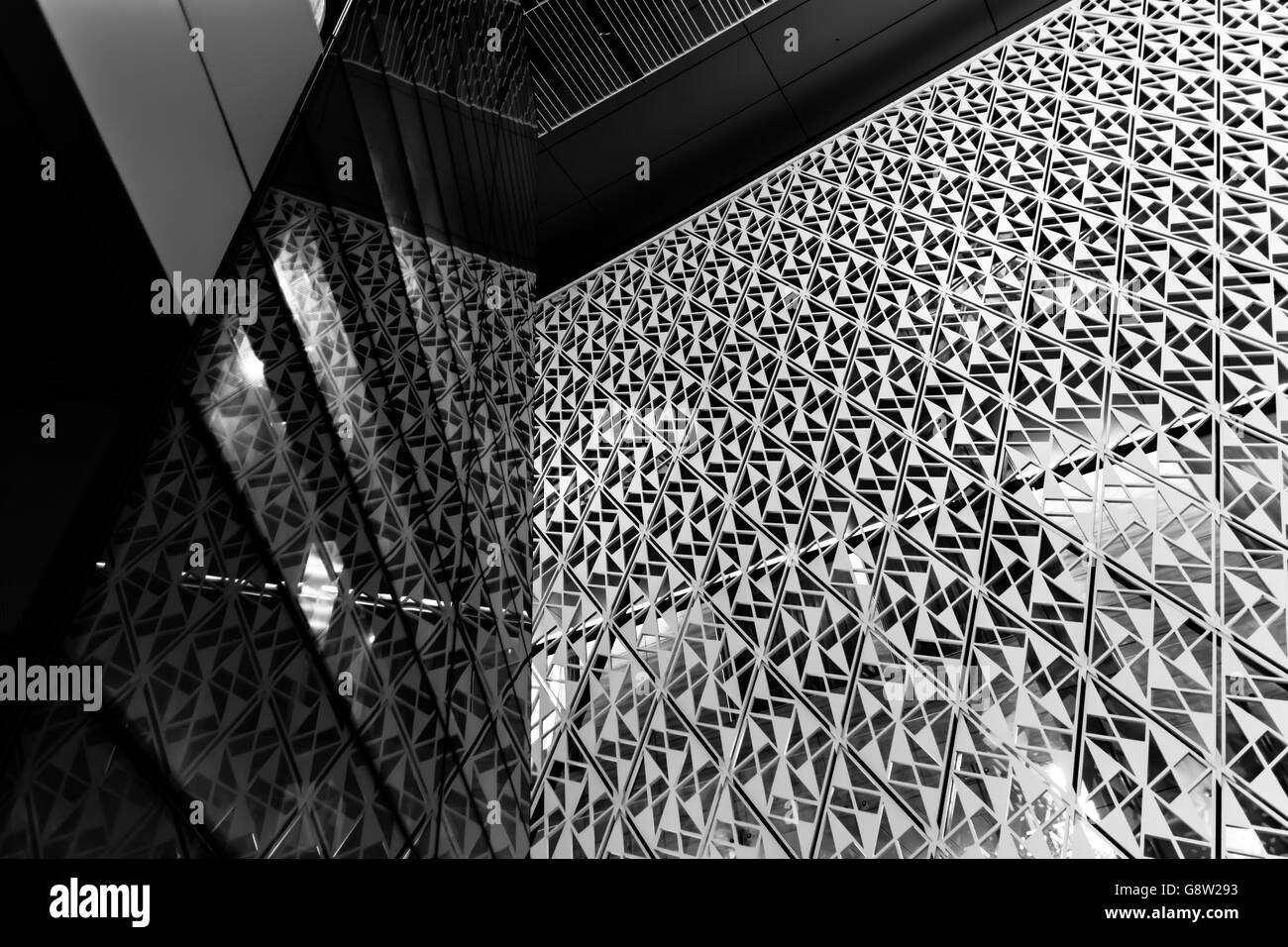 Overhead View Of Metal Frame Of Building Stock Photo - Alamy