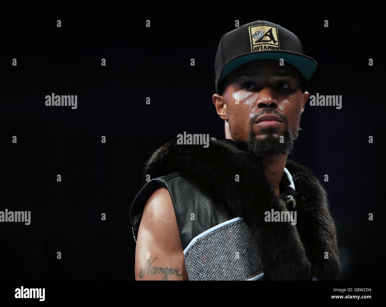 Eric Hunter during the IBF Featherweight World Championship bout ...