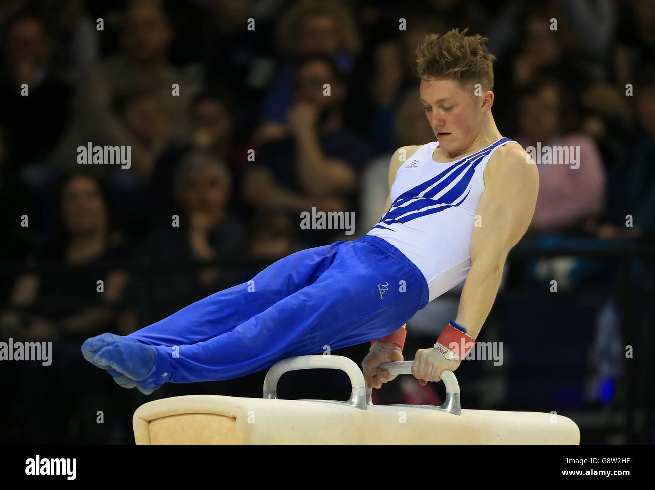 Nile Wilson on the pommel horse during the Artistic Gymnastics British ...