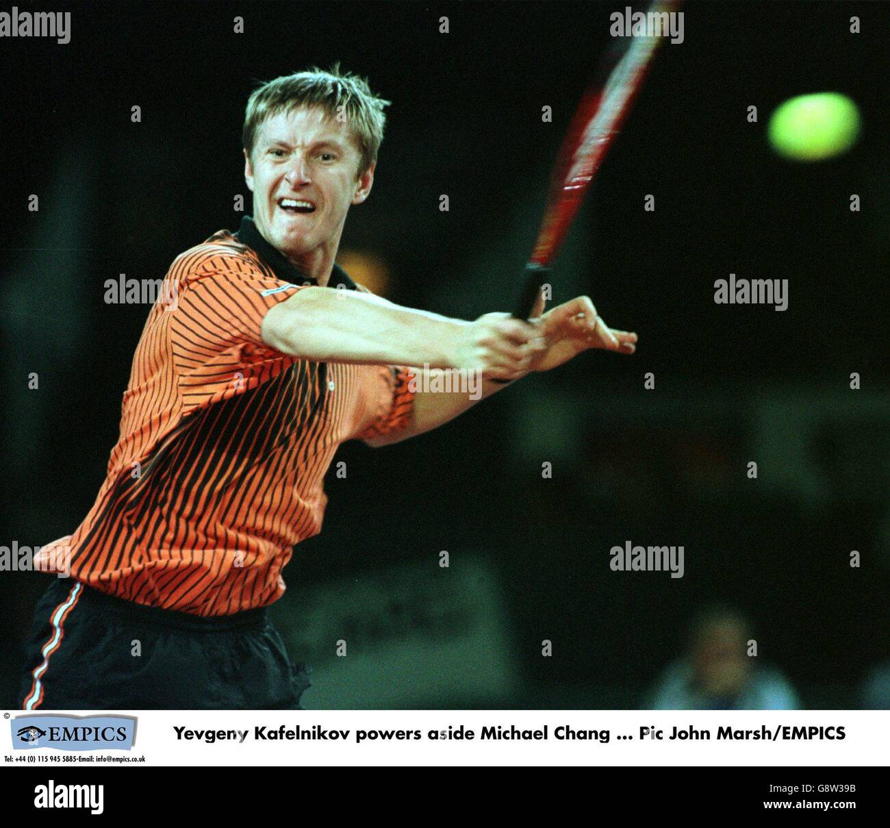 Tennis action yevgeny kafelnikov hi-res stock photography and images ...