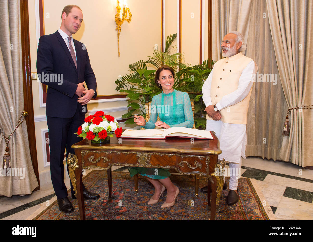The Duke and Duchess of Cambridge meet Prime Minister of India Narenda ...