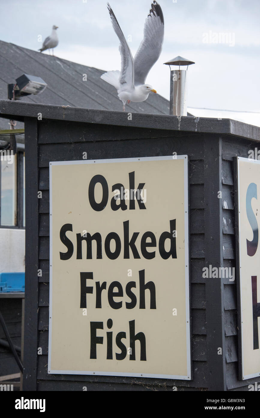 Fresh smoked fish sign hi-res stock photography and images - Alamy