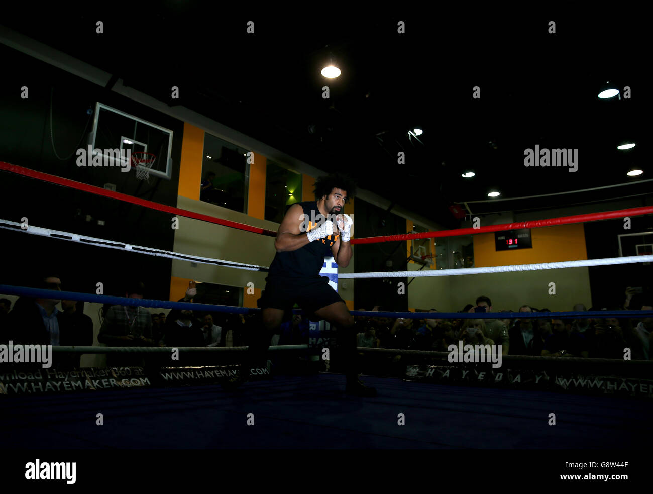 David Haye during a public workout at Third Space, London Stock Photo ...