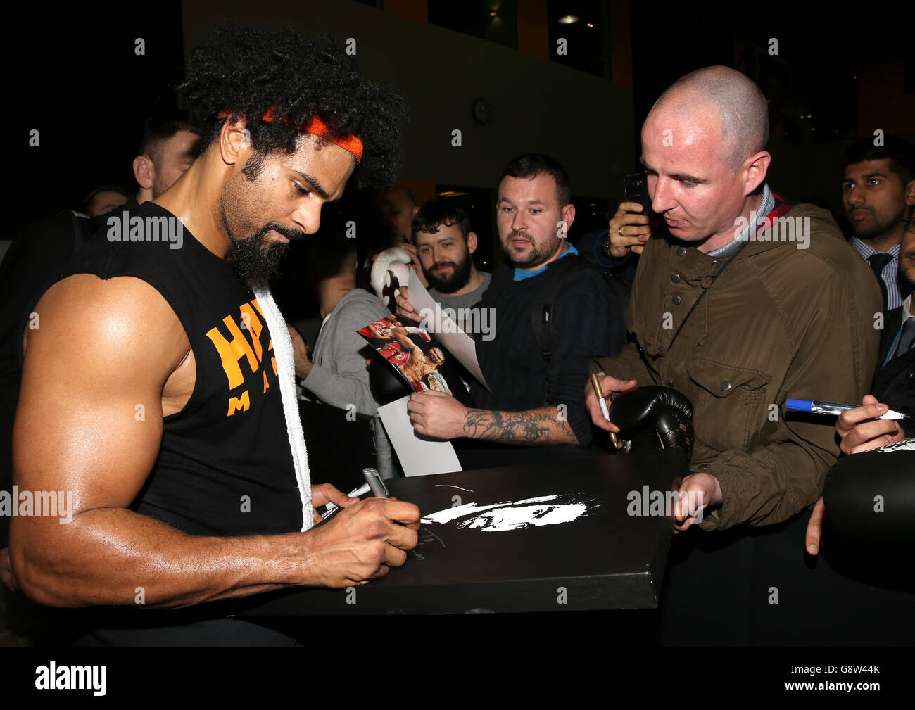 David Haye during a public workout at Third Space, London Stock Photo ...