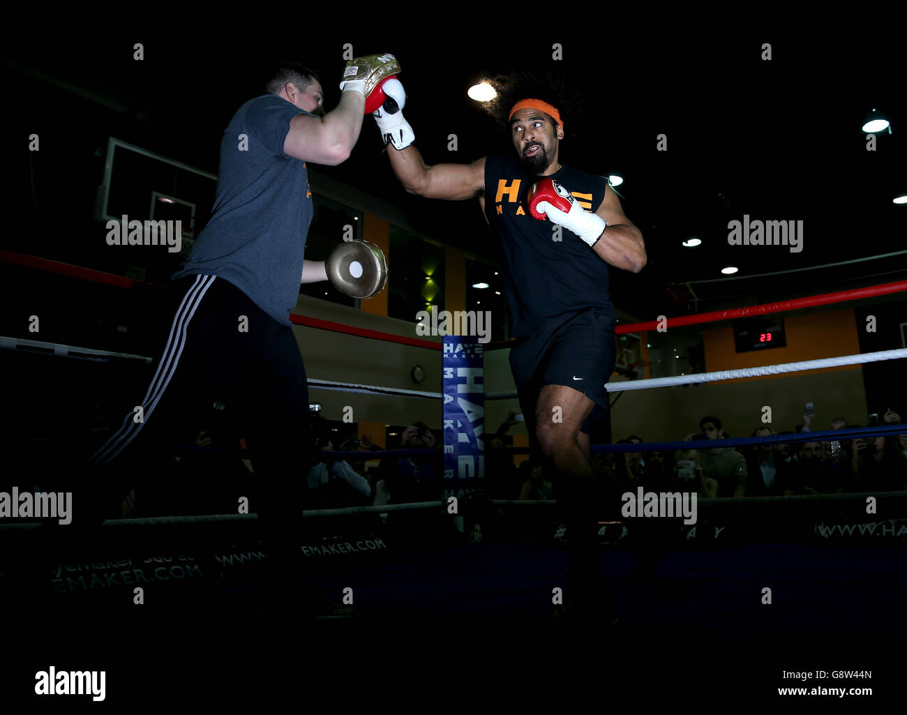 David Haye Public Workout - Third Space Stock Photo - Alamy