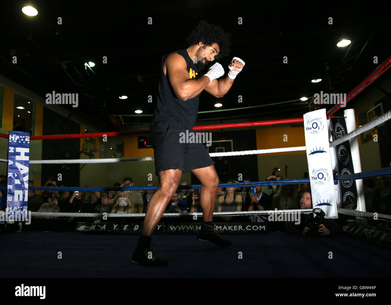 David haye public workout hi-res stock photography and images - Alamy