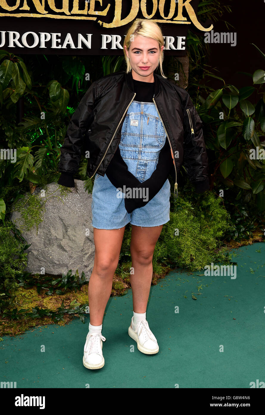 Jess woodley attending jungle book european premiere held bfi imax hi ...