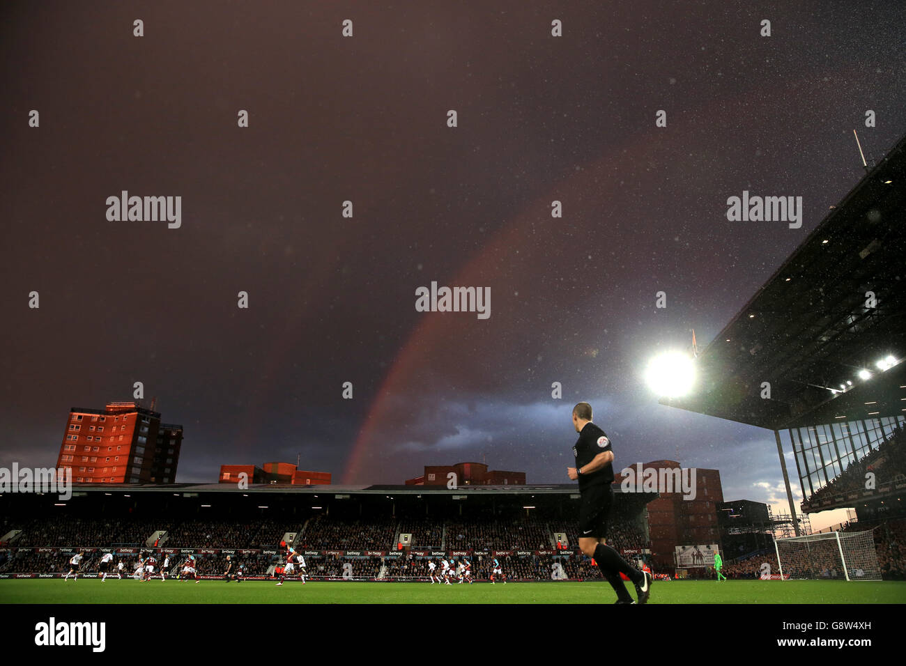 A rainbow above the ground during the Emirates FA Cup, Quarter Final ...