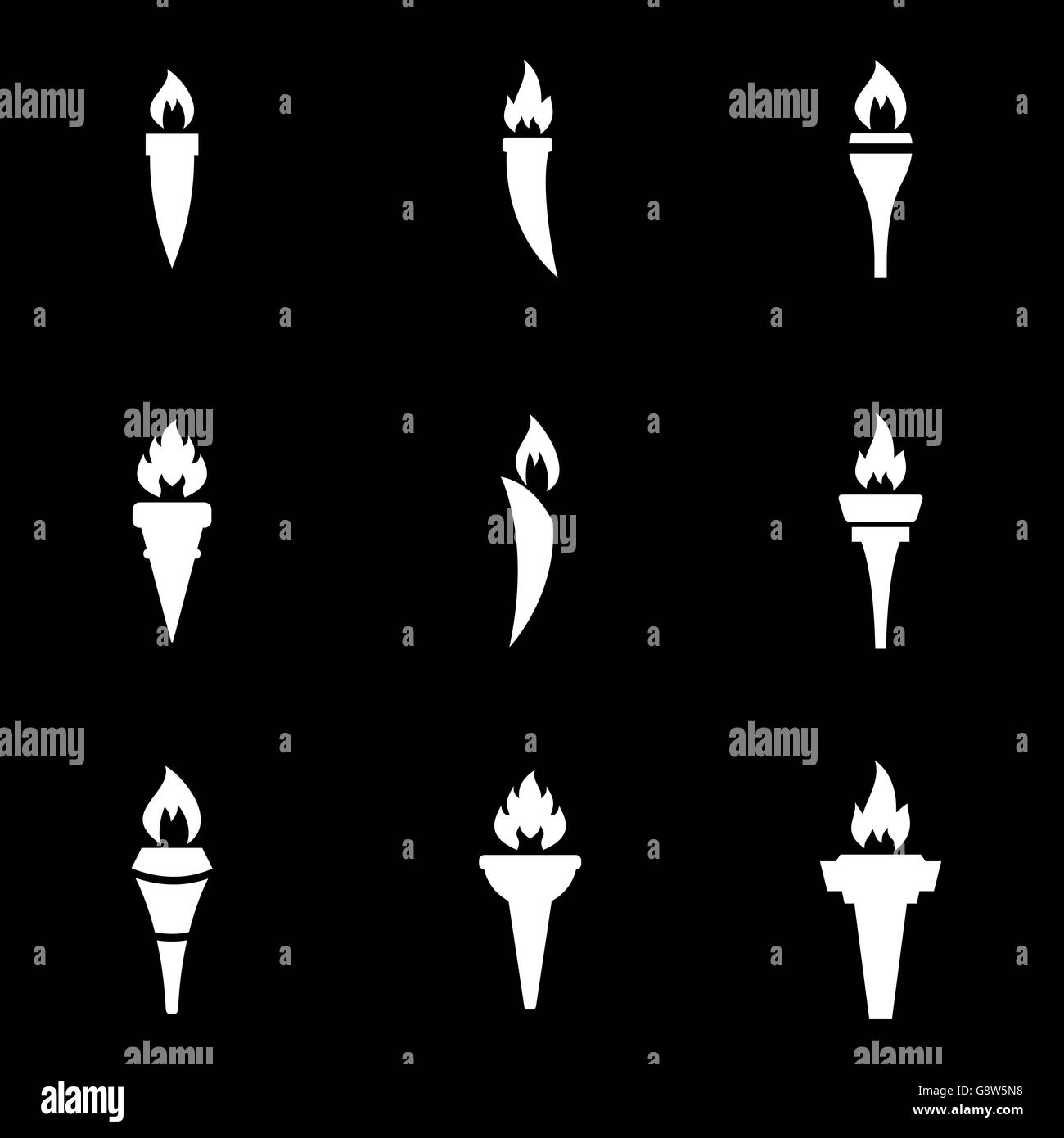 Vector set victory symbol Black and White Stock Photos & Images - Alamy