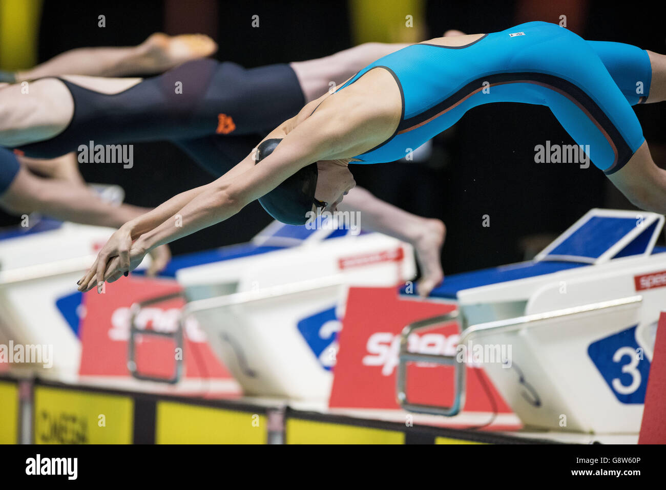 Alys Thomas competes in the heats of the Womens open 200m Butterfly ...