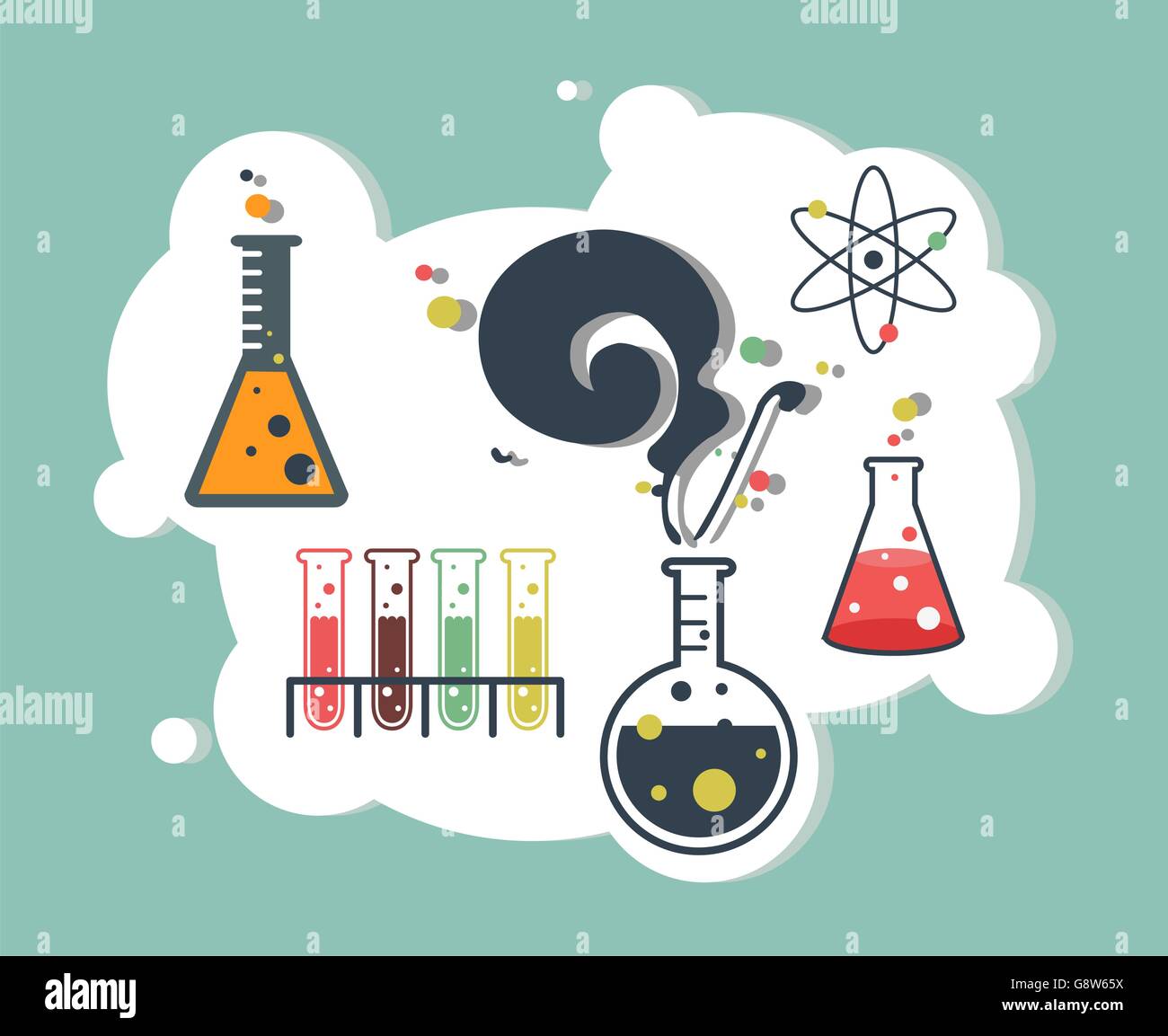 Old science and chemistry infographic laboratory Stock Vector Image ...