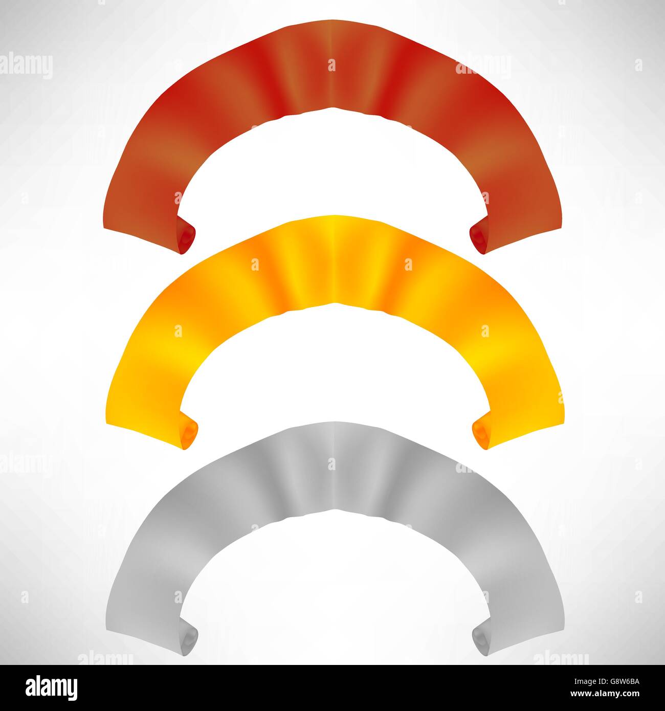 Set of Colorful Paper Scrolls. Colored Ribbons Stock Vector Image & Art ...