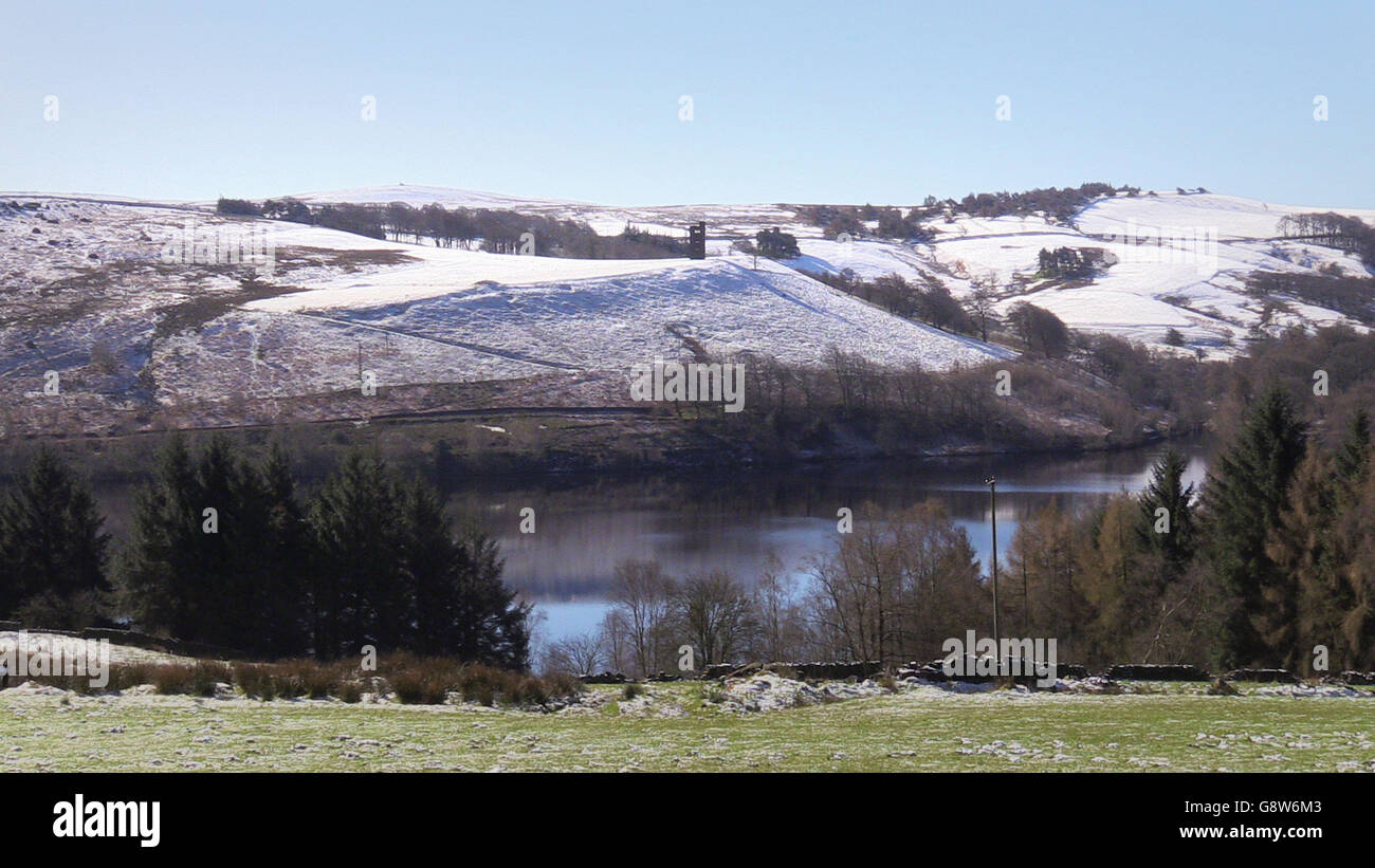 Snowy hills at strines reservoir hi-res stock photography and images ...