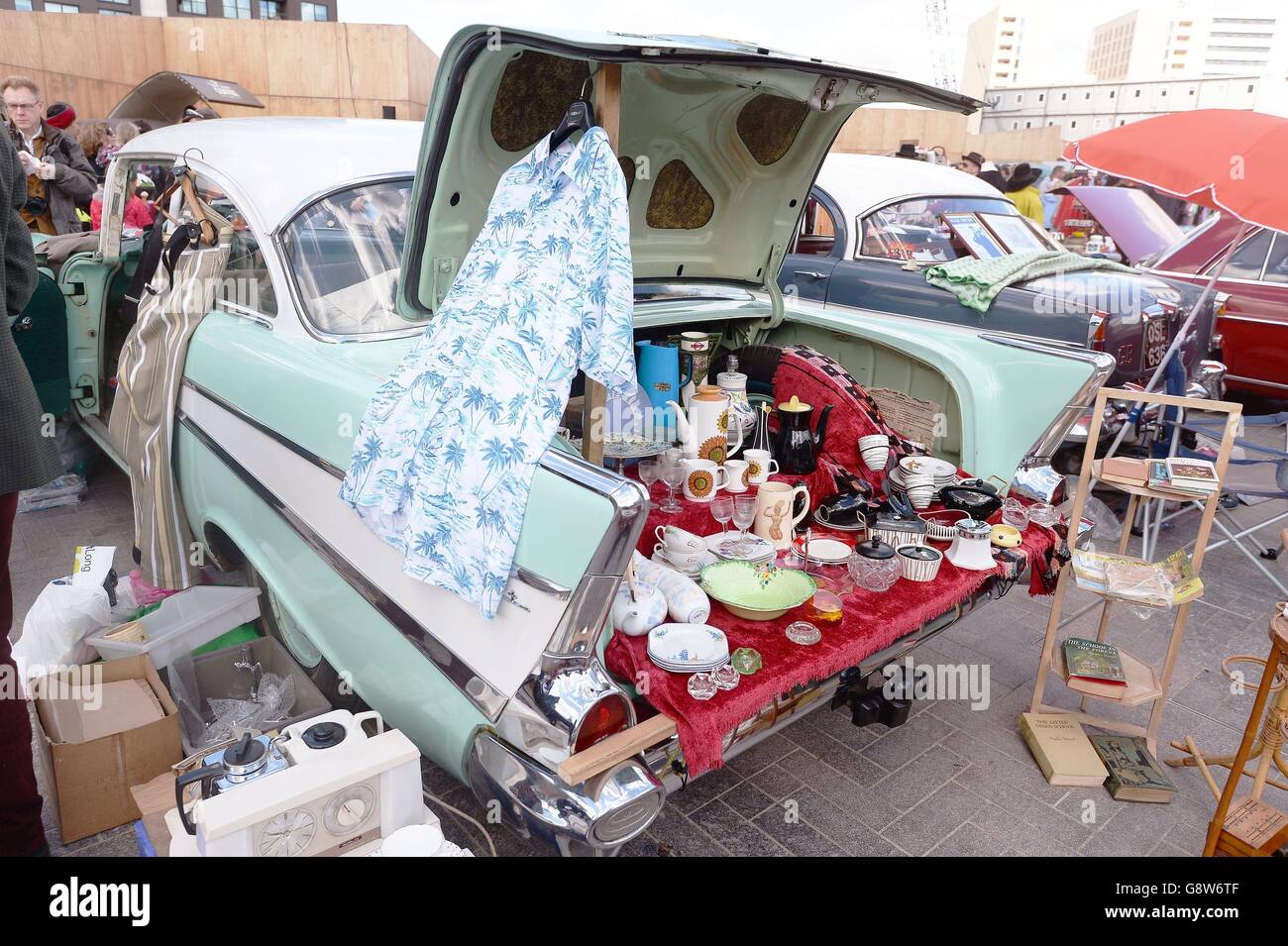 Classic Car Boot Sale Stock Photo - Alamy