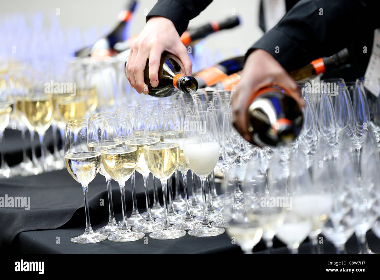 Champagne is poured for guests during the Football League Awards 2016 ...