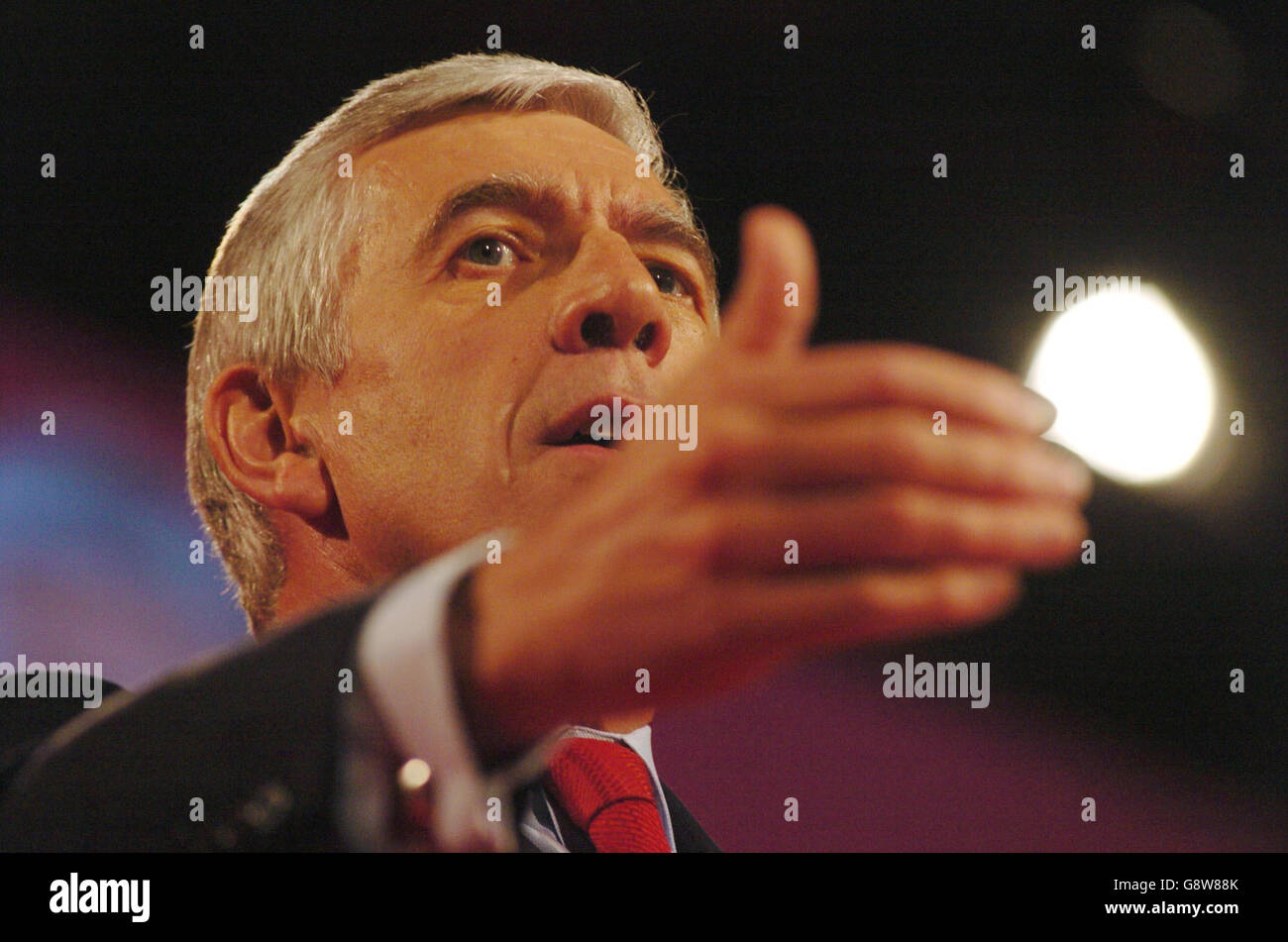 Foreign Secretary Jack Straw delivers a speech at the Labour Party ...