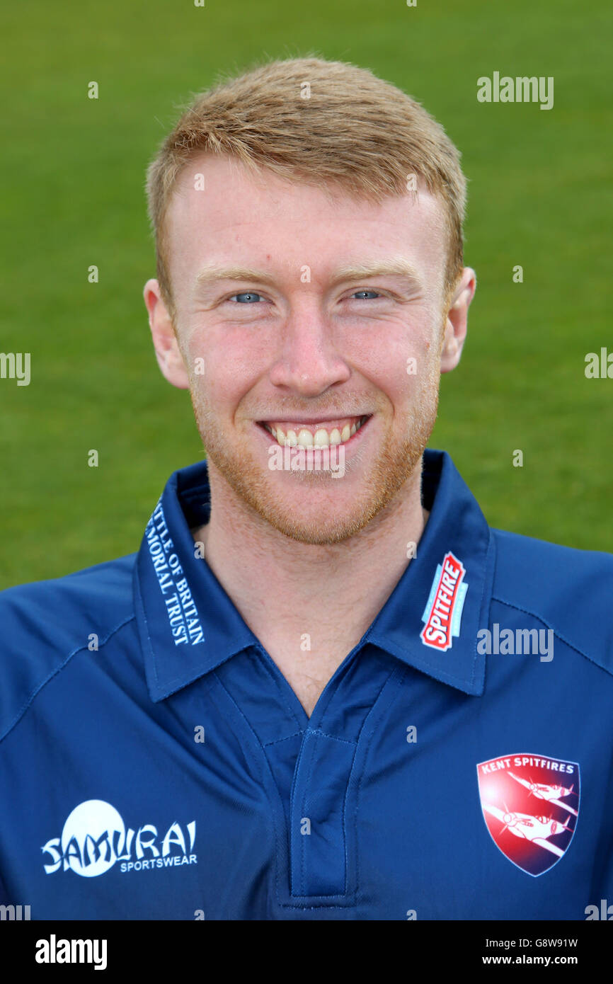 Kent CCC Media Day - St Lawrence Ground. Adam Riley, Kent Stock Photo ...