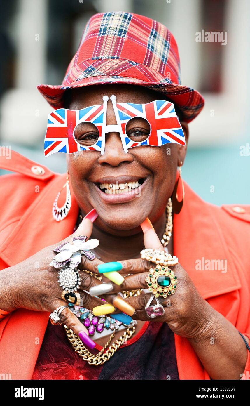 Sandra Martin from TV show Gogglebox joins crowds outside Windsor ...