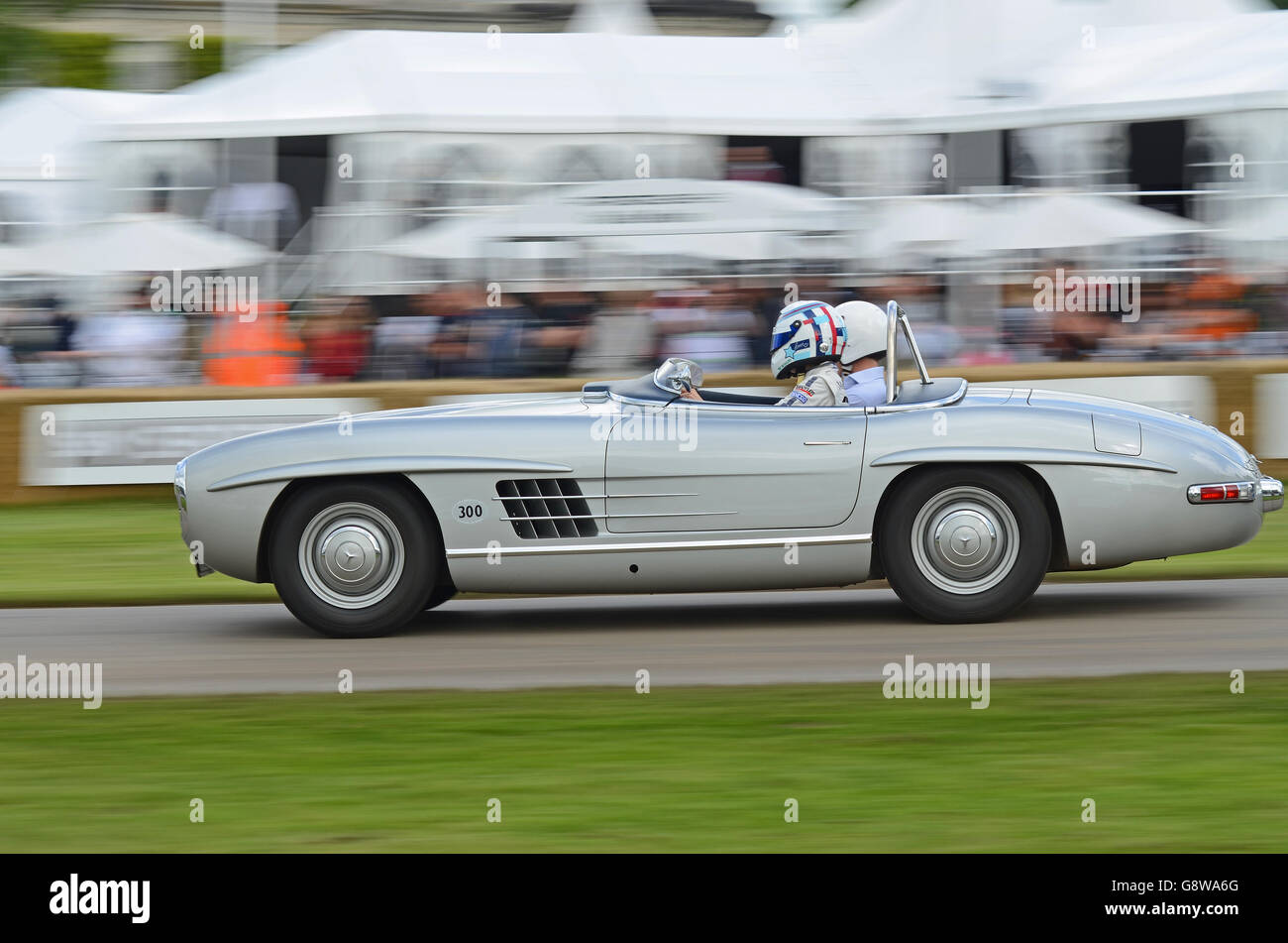 Mercedes 300SL Racing up the hill at the Goodwood Festival of Speed ...