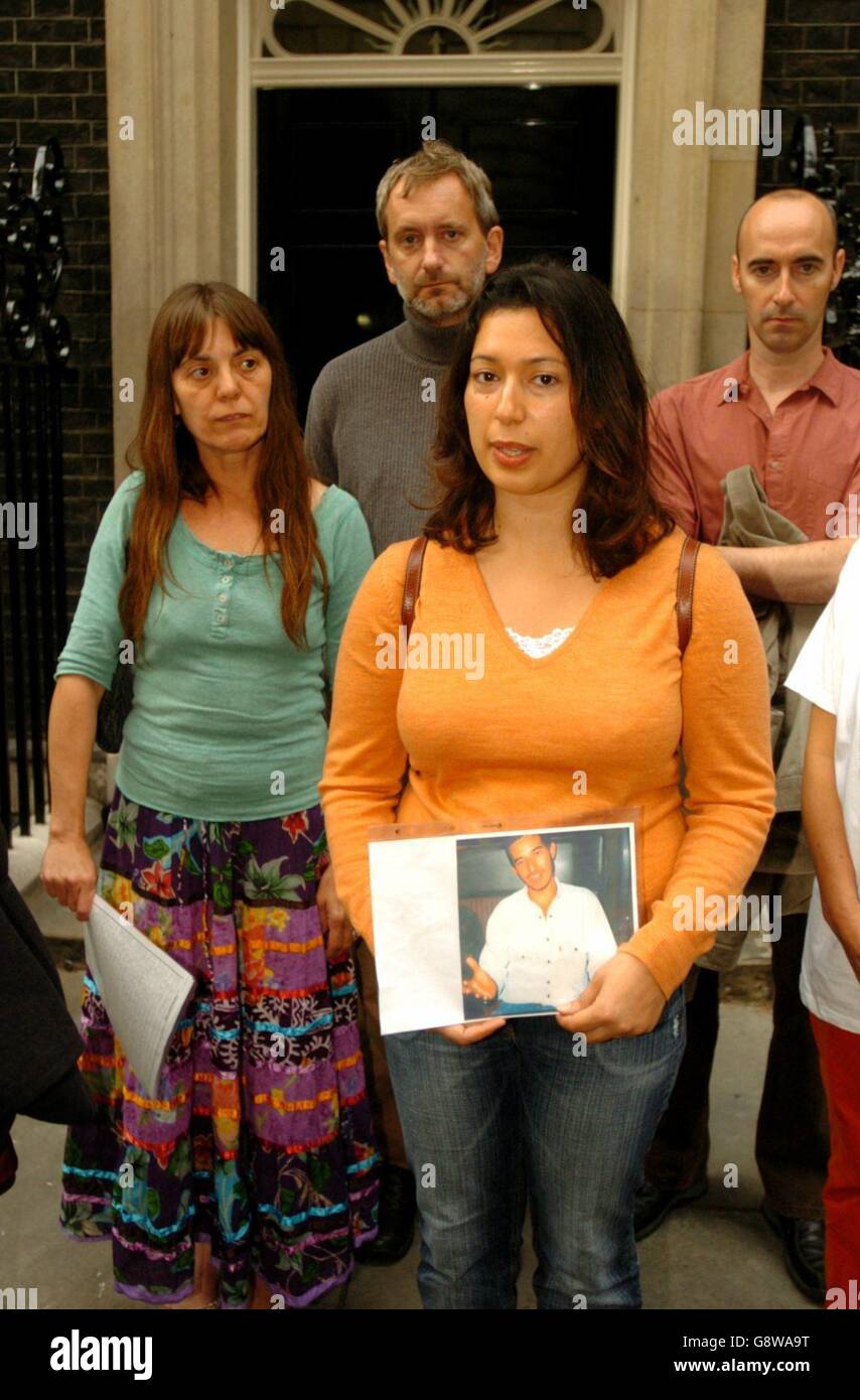 Amani Deghayes reads a statement on behalf of her brother Omar in ...