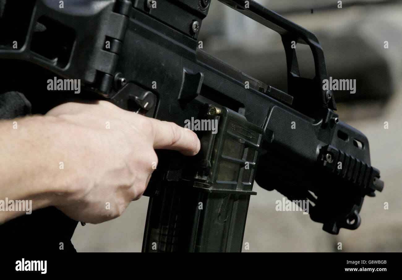 A strong police security presence is visible on the opening day of the ...