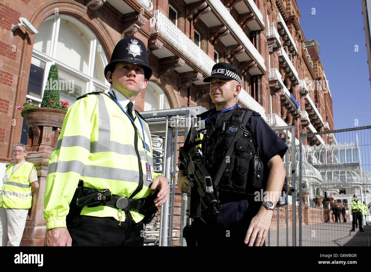 Strong police security presence hi-res stock photography and images - Alamy