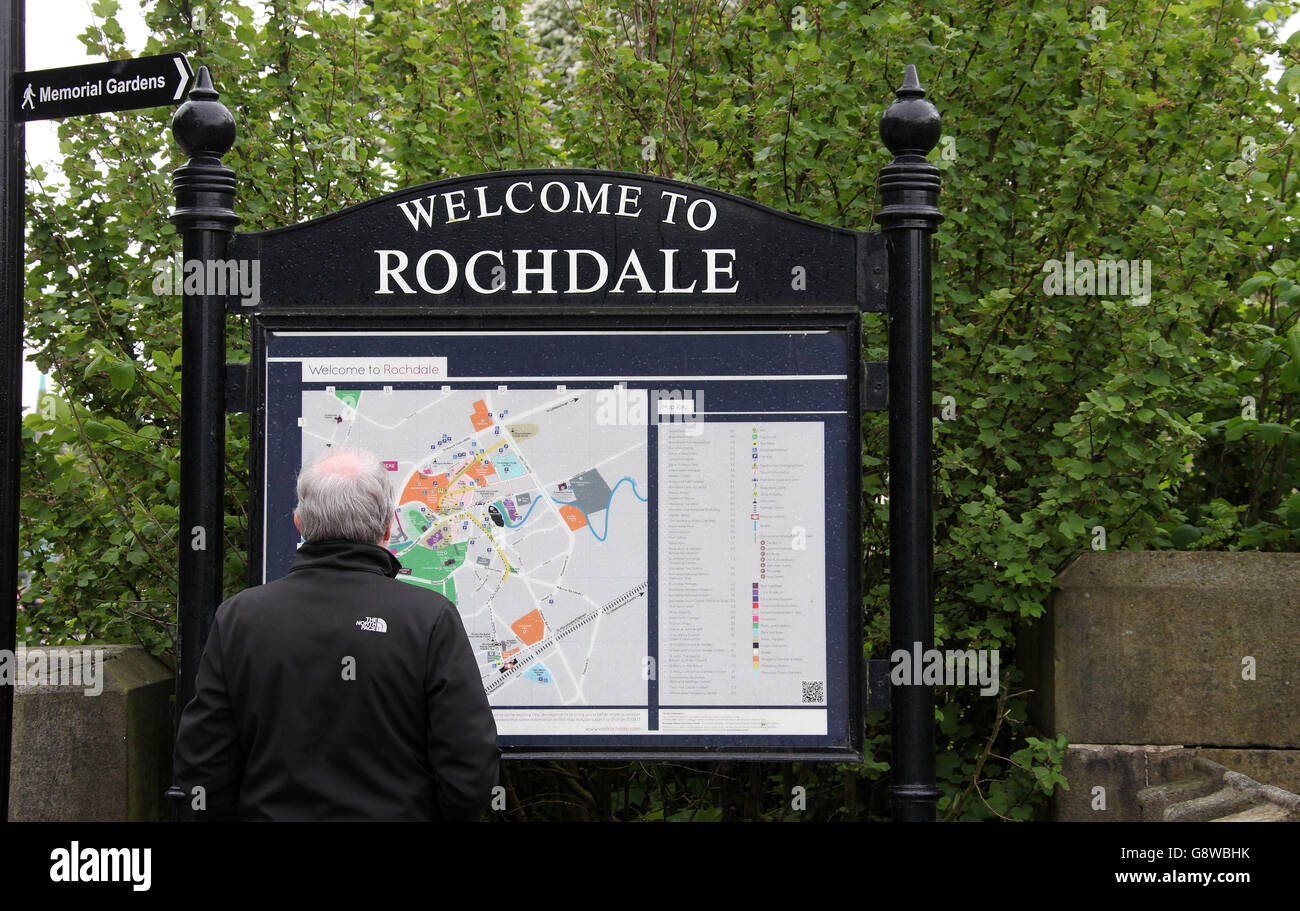 Rochdale street map hi-res stock photography and images - Alamy