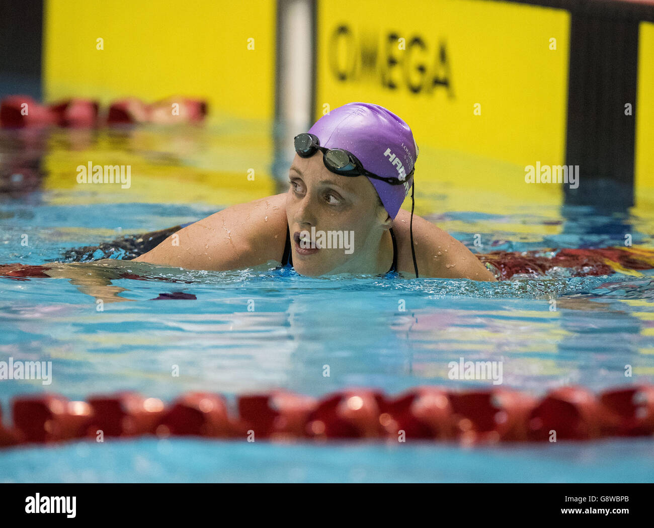 Francesca Halsall after competing in the Women's Open 100m Backstroke ...