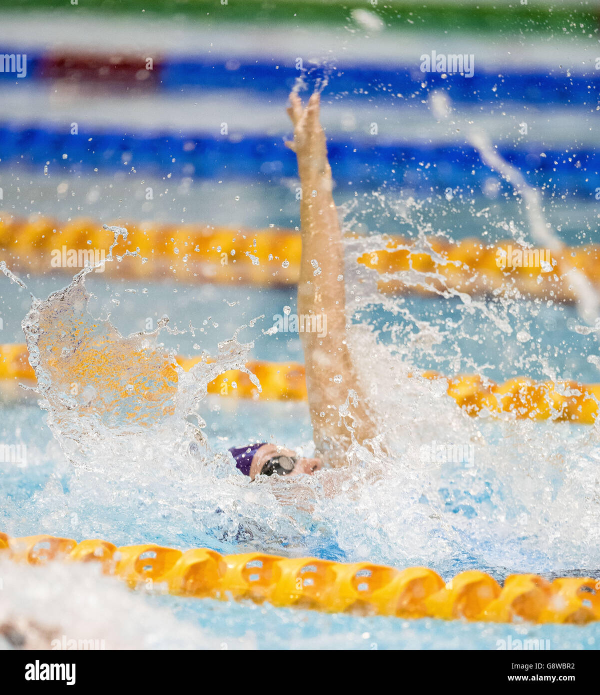 Francesca Halsall competes in the Women's Open 100m Backstroke heats ...