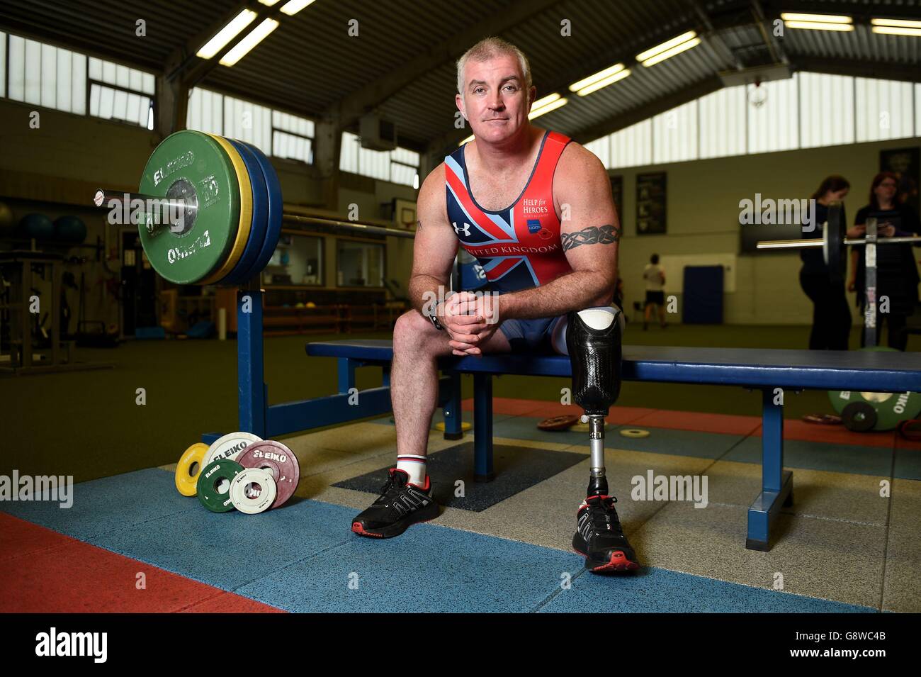 Petty Officer Sean Gaffney during a powerlifting training session for ...