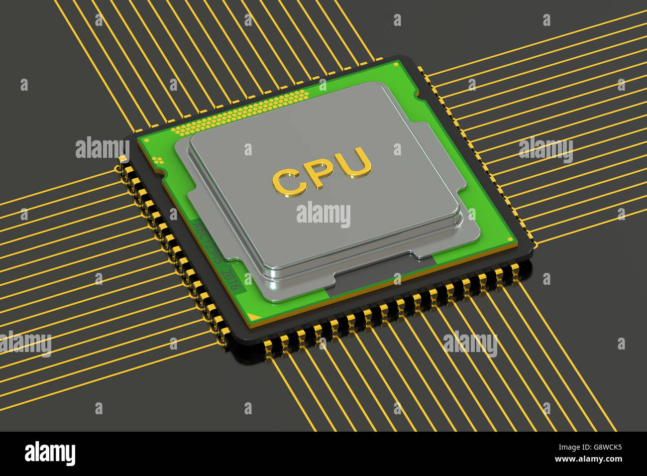 cpu, 3D rendering Stock Photo - Alamy