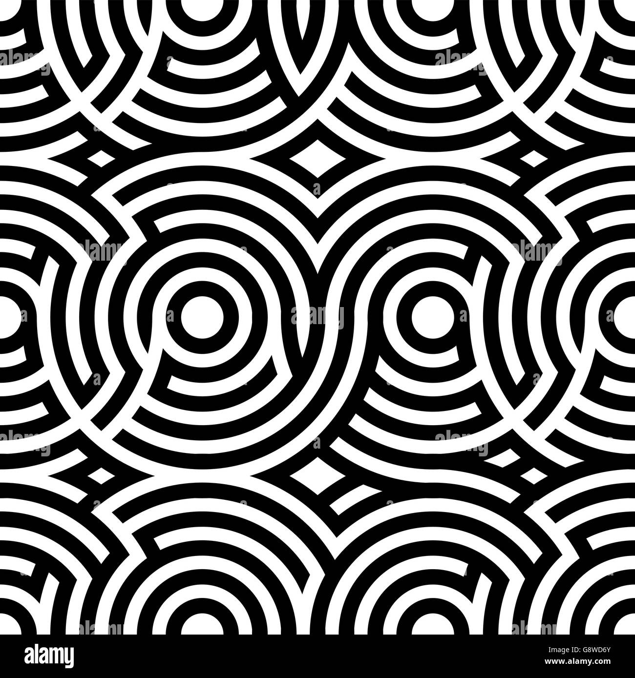 Two-color spiral patterns. Seamless pattern. Vector background. Modern ...
