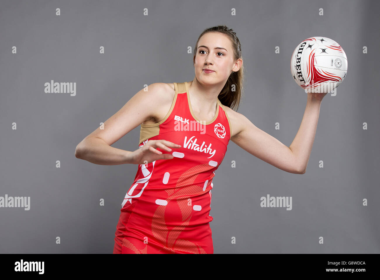 England Netball Squad Photoshoot - Loughborough University Stock Photo ...