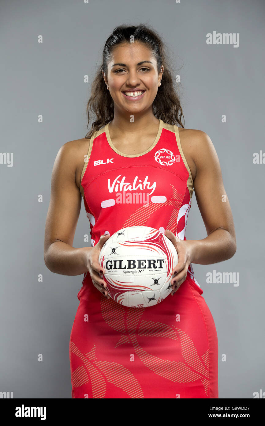 England Netball Squad Photoshoot - Loughborough University Stock Photo ...